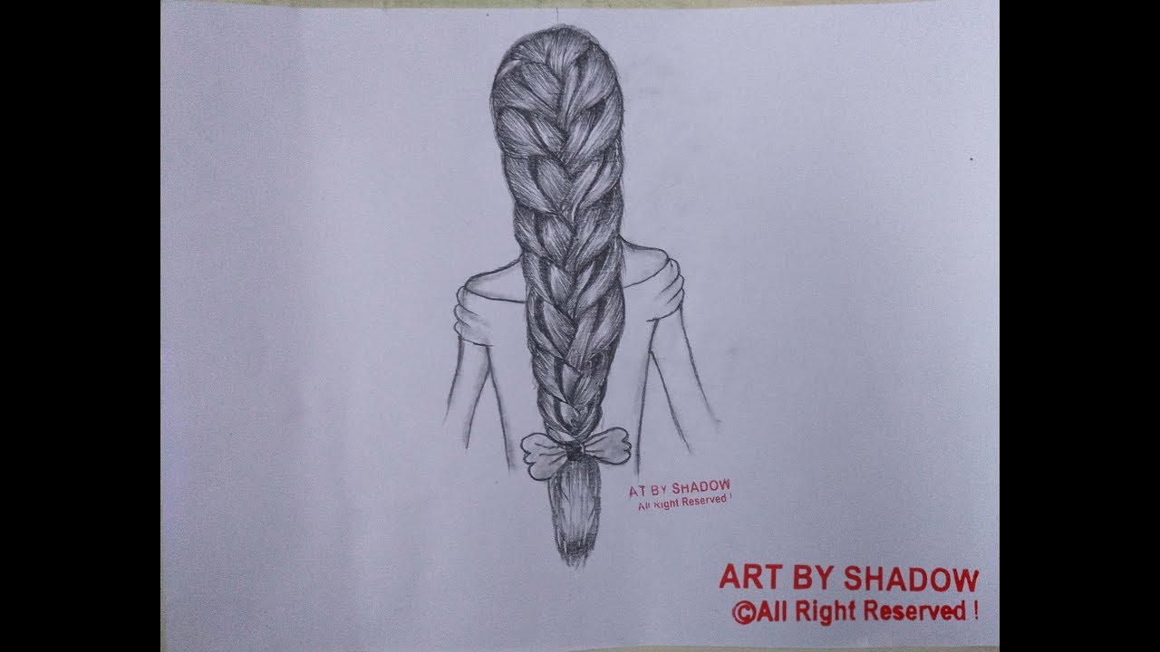 How to draw a girl with braids (Hairs) || Step by Step for Beginners ...