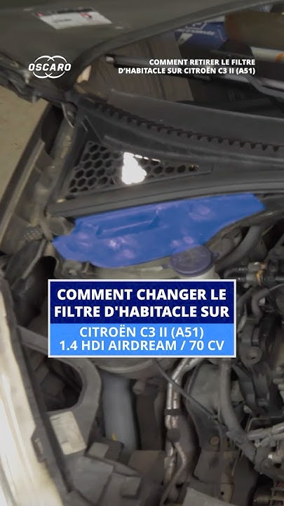 🚗 Tuto Complet : Comment retirer le filtre d'habitacle sur Citroën C3 ...