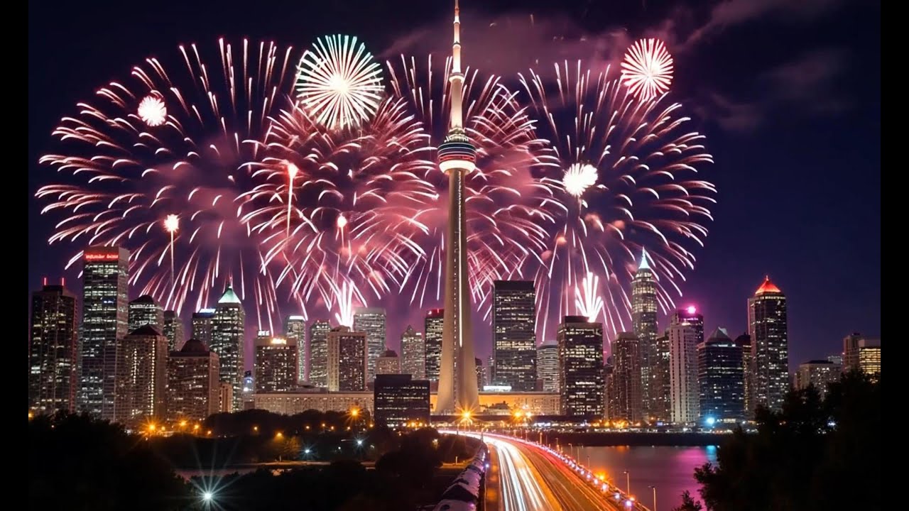 Toronto New Year’s Eve Celebrations 2025, Fireworks at the CN Tower ...