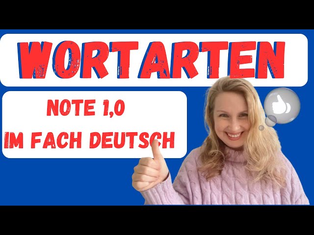 Wortarten Deutsch Schule general gra…: English ESL video lessons