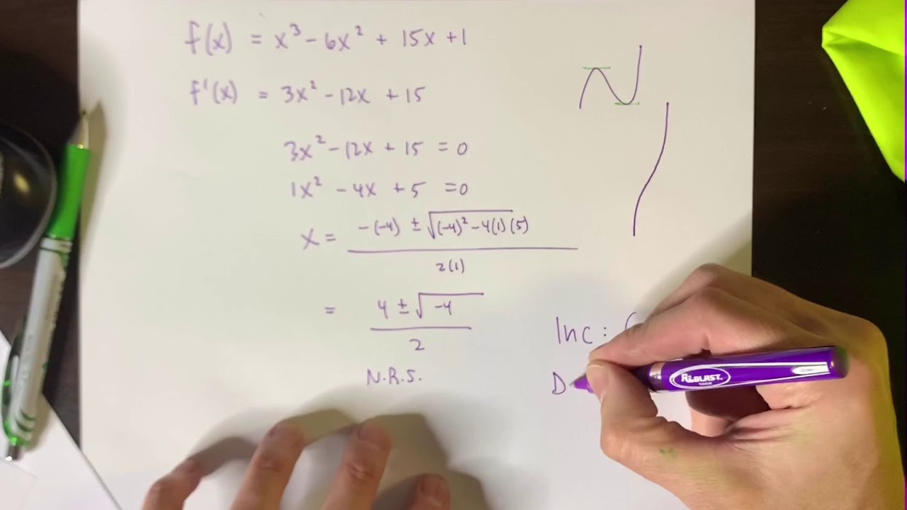 Intervals of increase, decrease, and concavity - YouTube