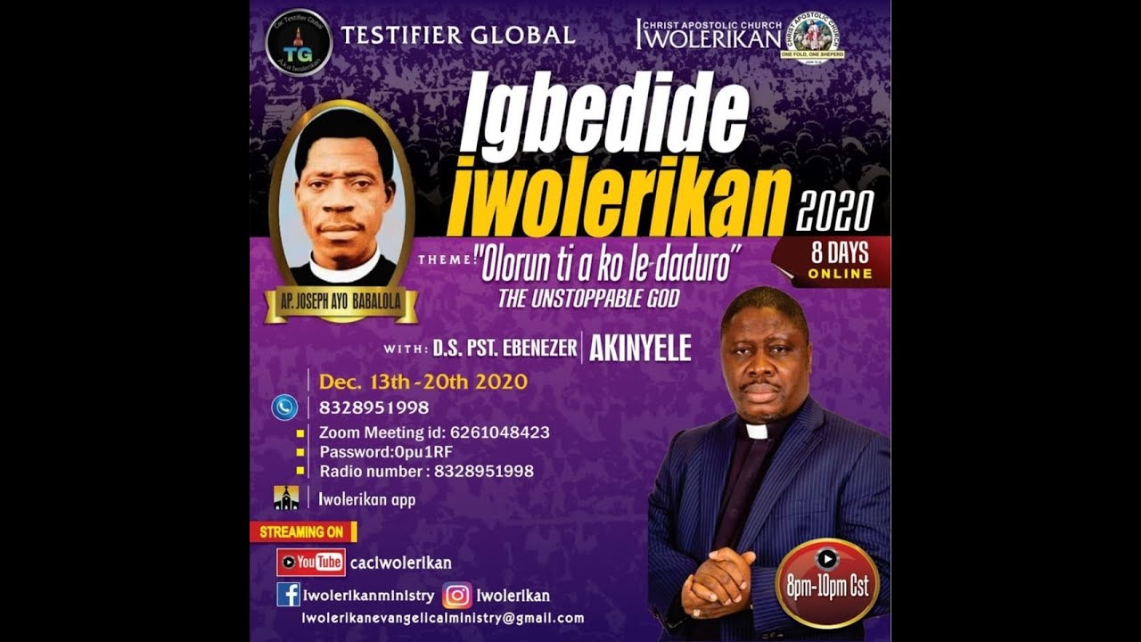 Yoruba Prayer-Igbedide Iwolerikan(Day 1)(Dec. 14, 2020) - YouTube
