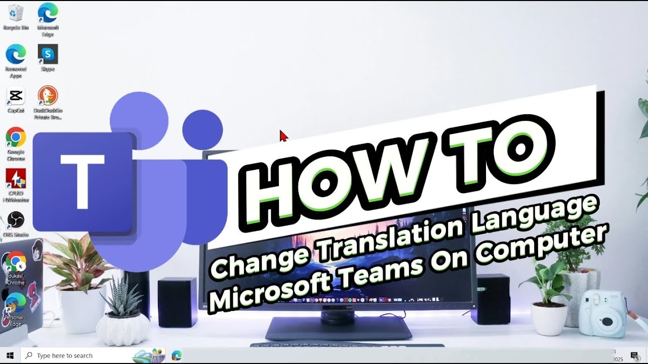 How To Change Translation Language Microsoft Teams On Computer - YouTube