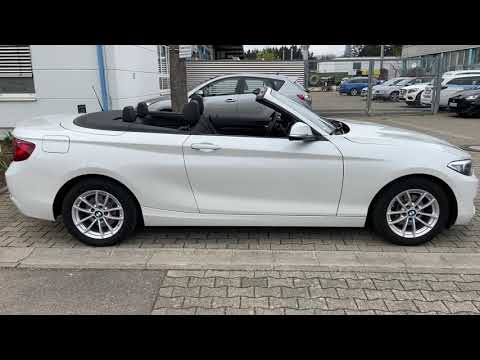 BMW 218i Cabrio Advantage mineralweiss metallic