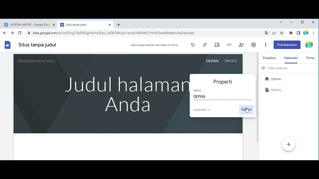 PANDUAN SITE GOOGLE KE 1 - YouTube