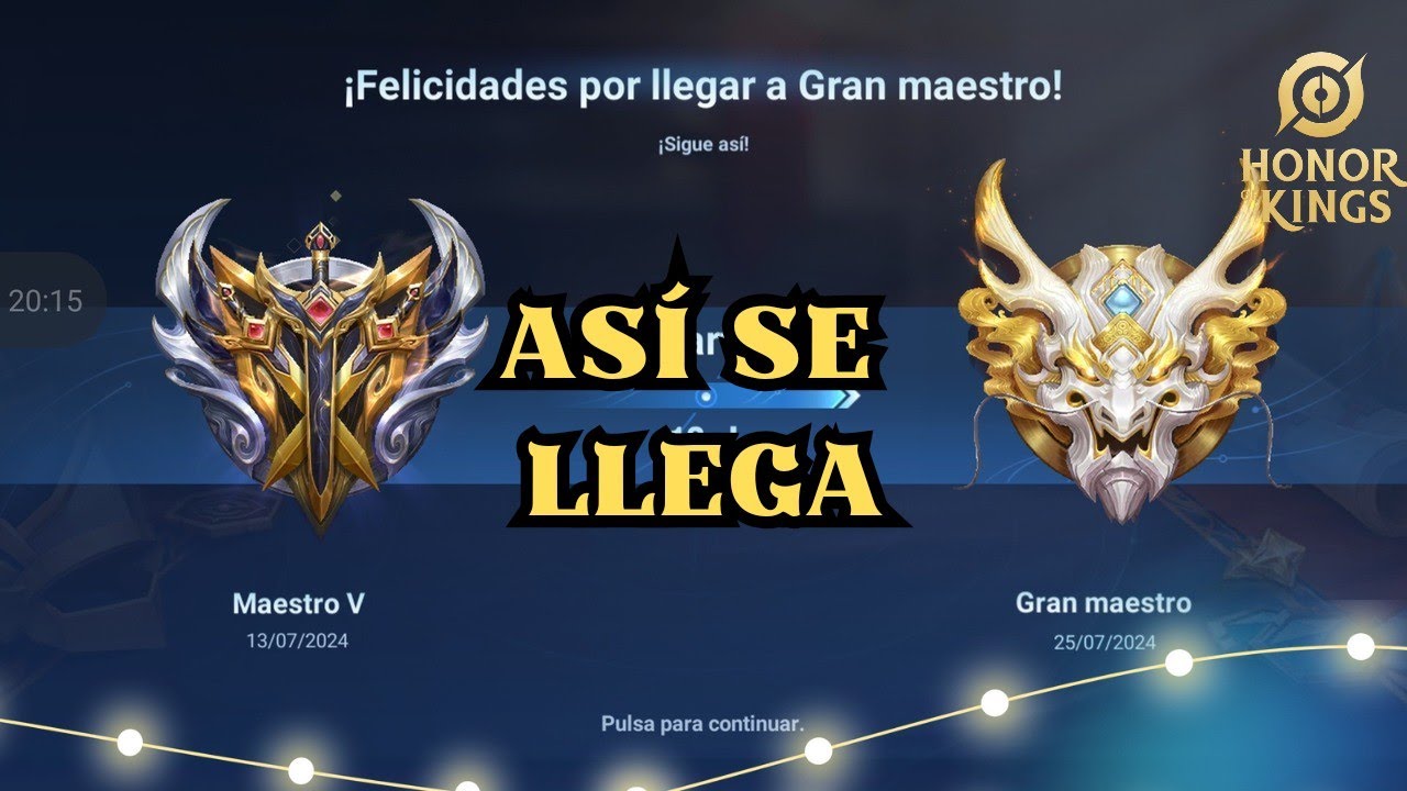 ASÍ se llega a GRAN MAESTRO todo lo.que necesitas saber en honor of kings - YouTube