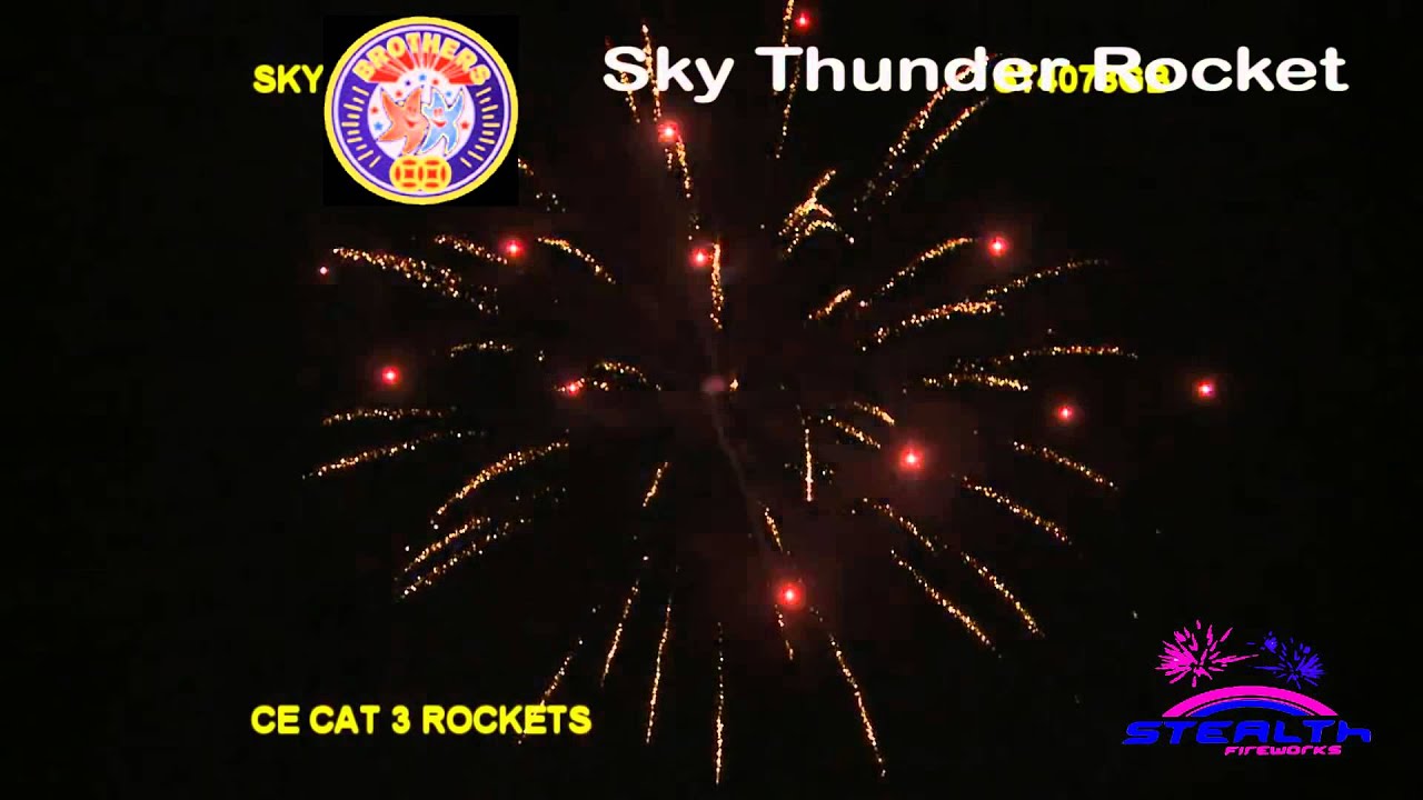 Stealth Fireworks - Sky Thunder Rocket - YouTube
