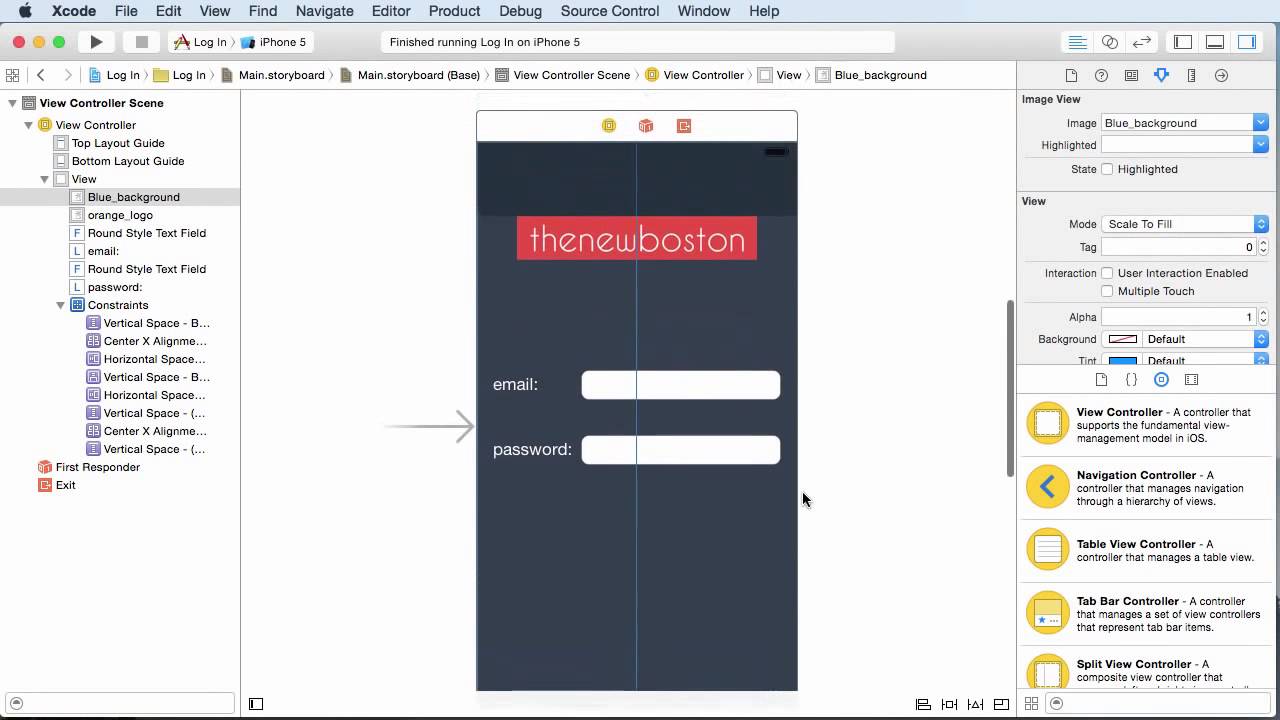 iOS Development with Swift Tutorial 13 ;Bölüm Designing the Log In ...