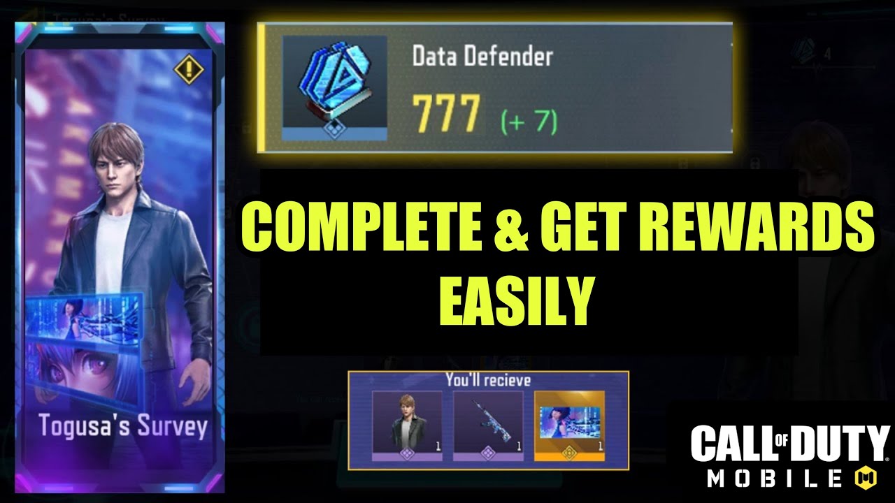 *NEW* Codm Togusa's Survey Event Complete Easily | Season 7 New Vision ...