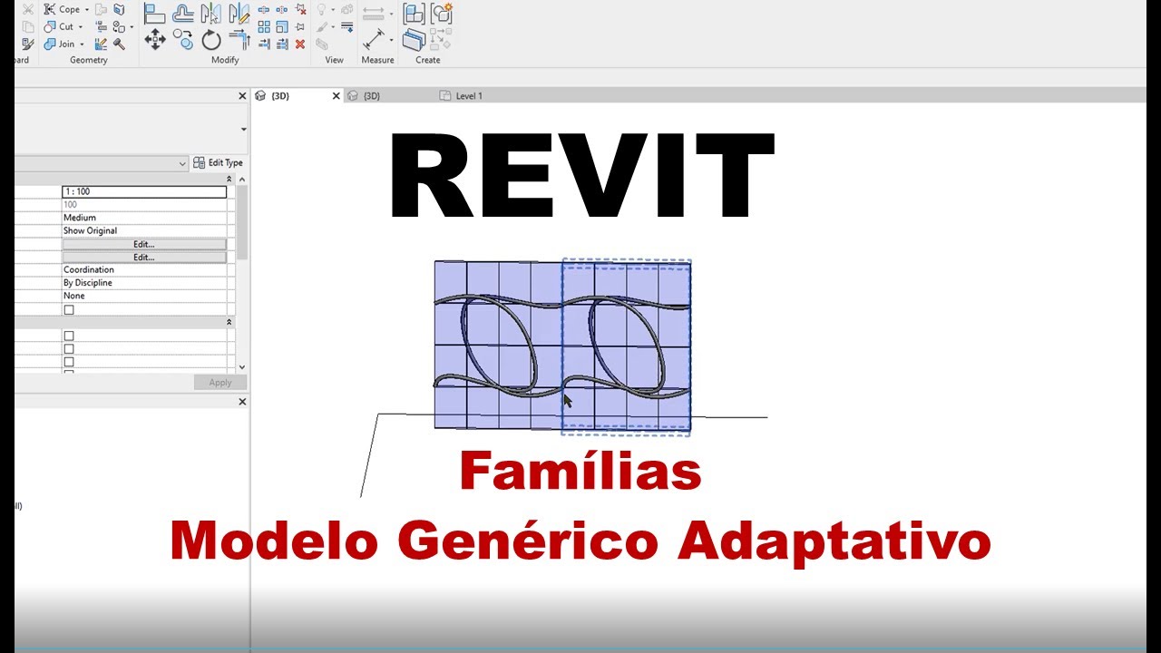 Revit - Familias - Modelo Generico Adaptativo - YouTube