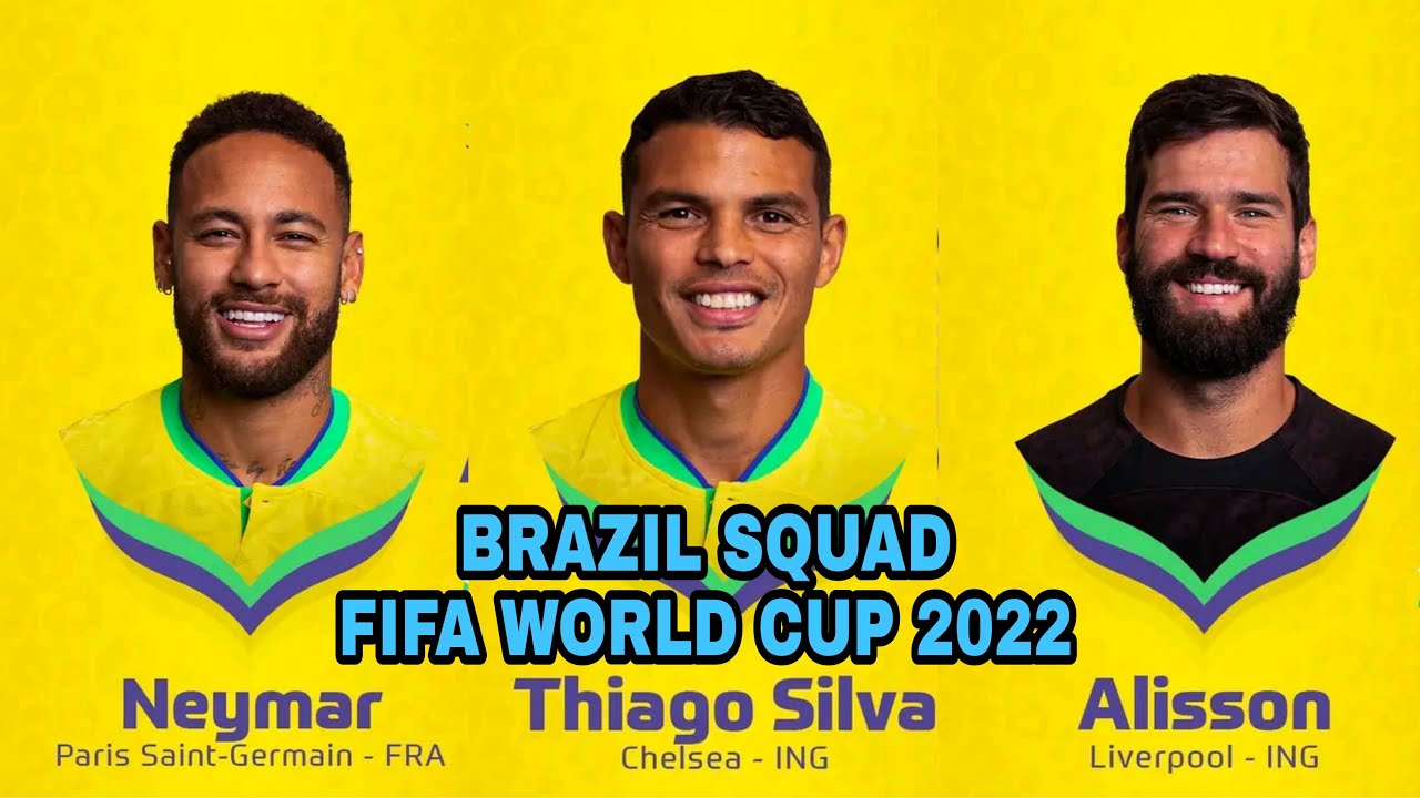 Brazil Squad Fifa World Cup 2022 | Brazil Full Squad Qatar World cup ...