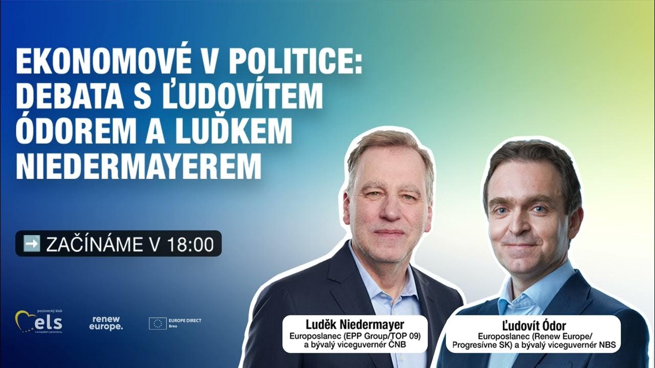 Ekonomové v politice: debata s Luďkem Niedermayerem a Ľudovítem Ódorem - YouTube