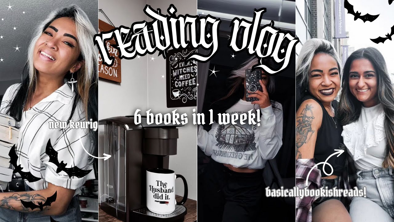 CRAMMING VLOG | reading 6 books in 1 week, meeting a booktube friend ...