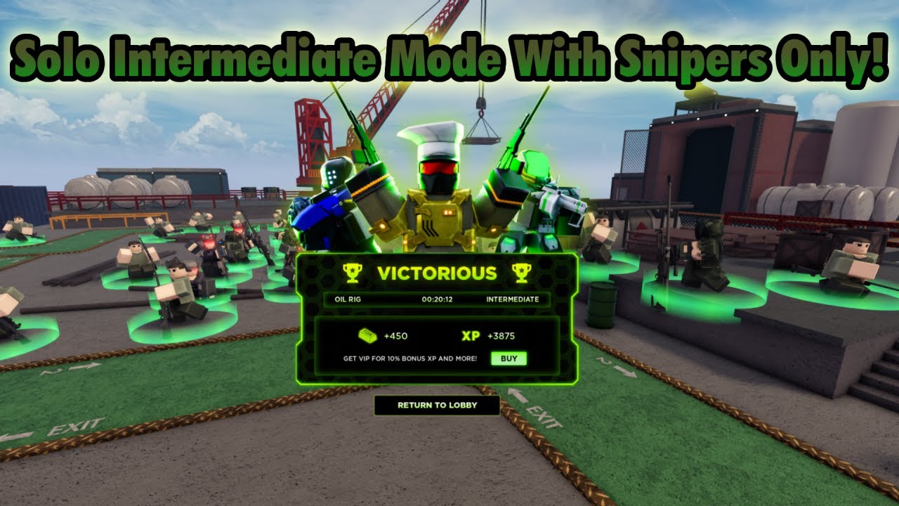 Solo Intermidate Mode In TDX! With Snipers Only! - YouTube