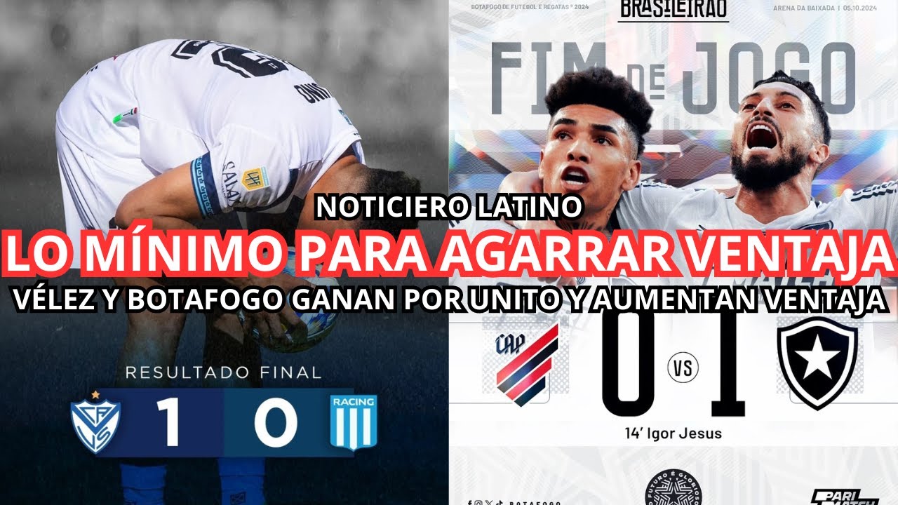 VÉLEZ Y BOTAFOGO AGRANDAN SU VENTAJA | BRYAN REYNA SIN JUGAR | BRASILEIRAO Y LIGA PROFESIONAL ...