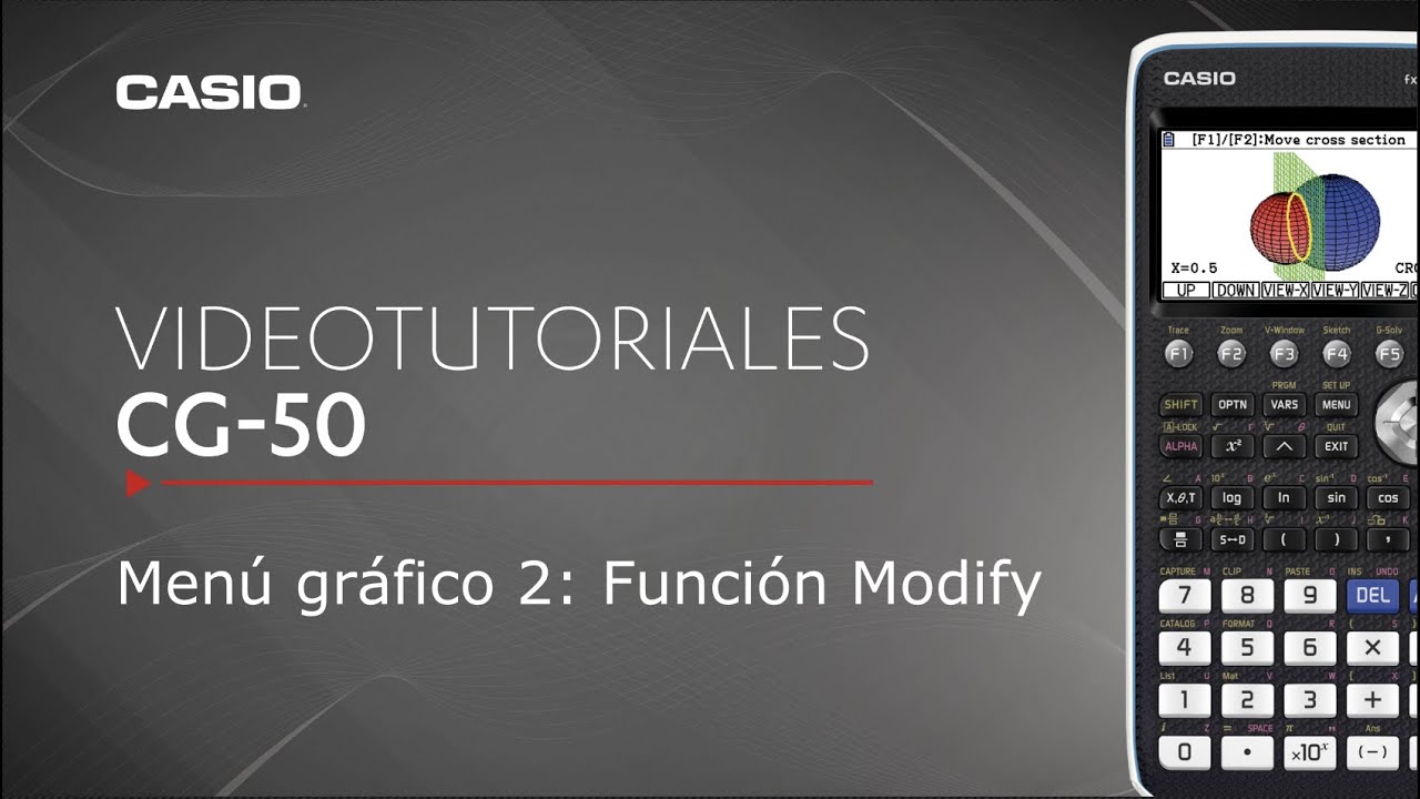 Calculadora gráfica CASIO fx-CG50: Menú gráfico 2 Función Modify - YouTube