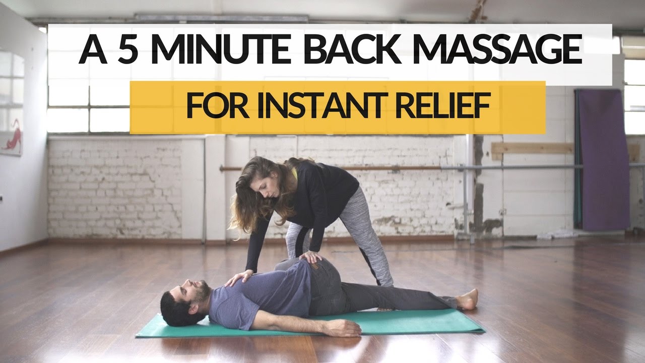 A 5 minute back massage for instant relief! - YouTube