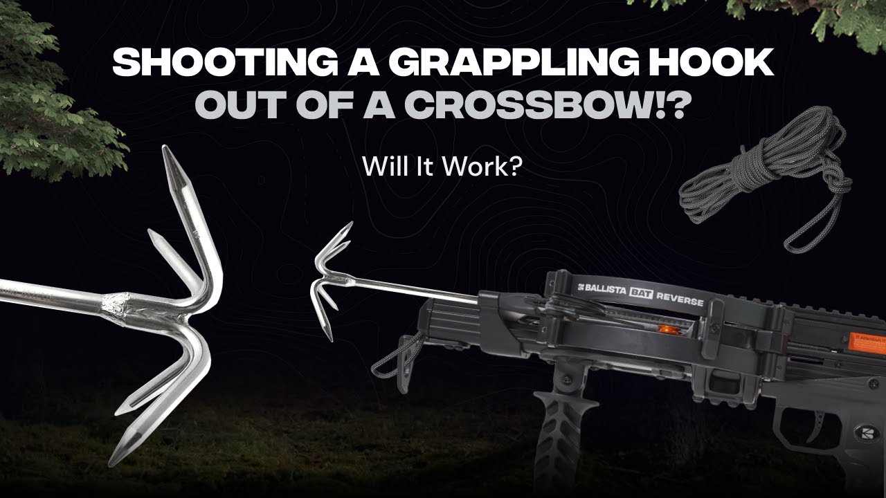 Shooting A Grappling Hook Out Of A Crossbow!? Will It Work? - YouTube