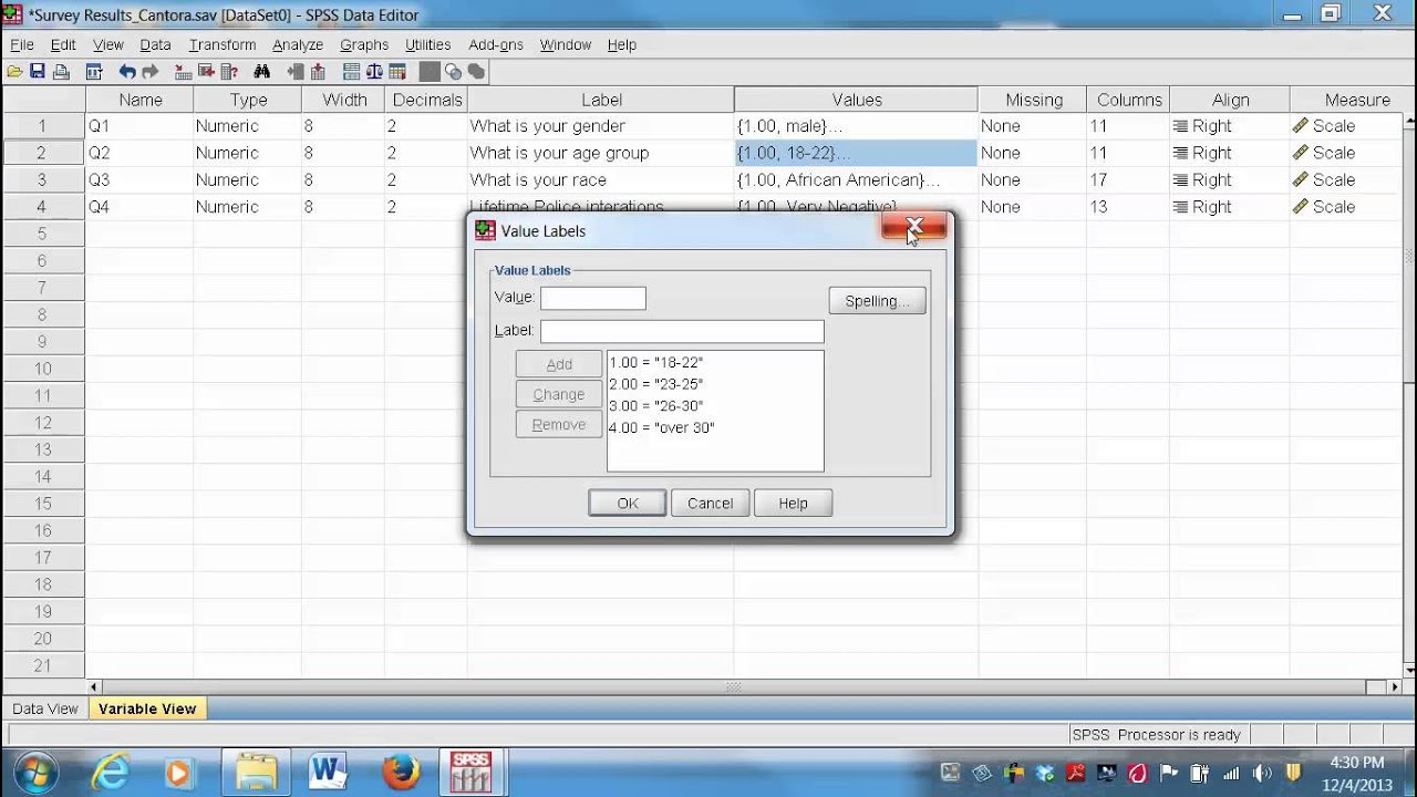 SPSS basic frequency analysis - YouTube