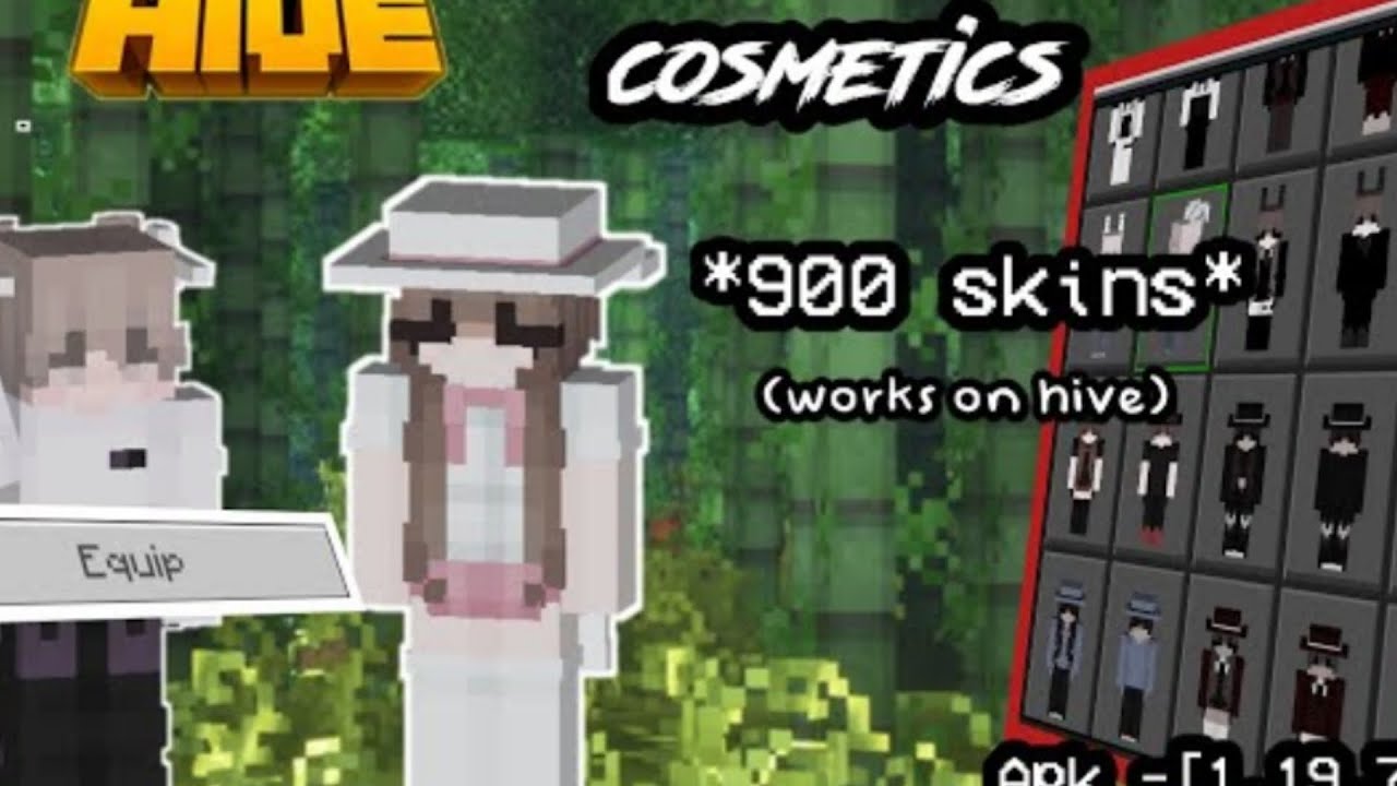 mcpe 900 cosmetics skin Minecraft part 2 4d cosmetics skin mcpe - YouTube