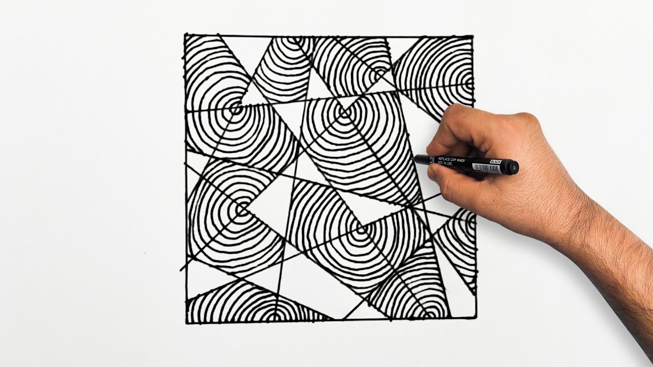 How to Draw Pattern #194 | Zentangle Pattern | Doodle Pattern | Mandala ...