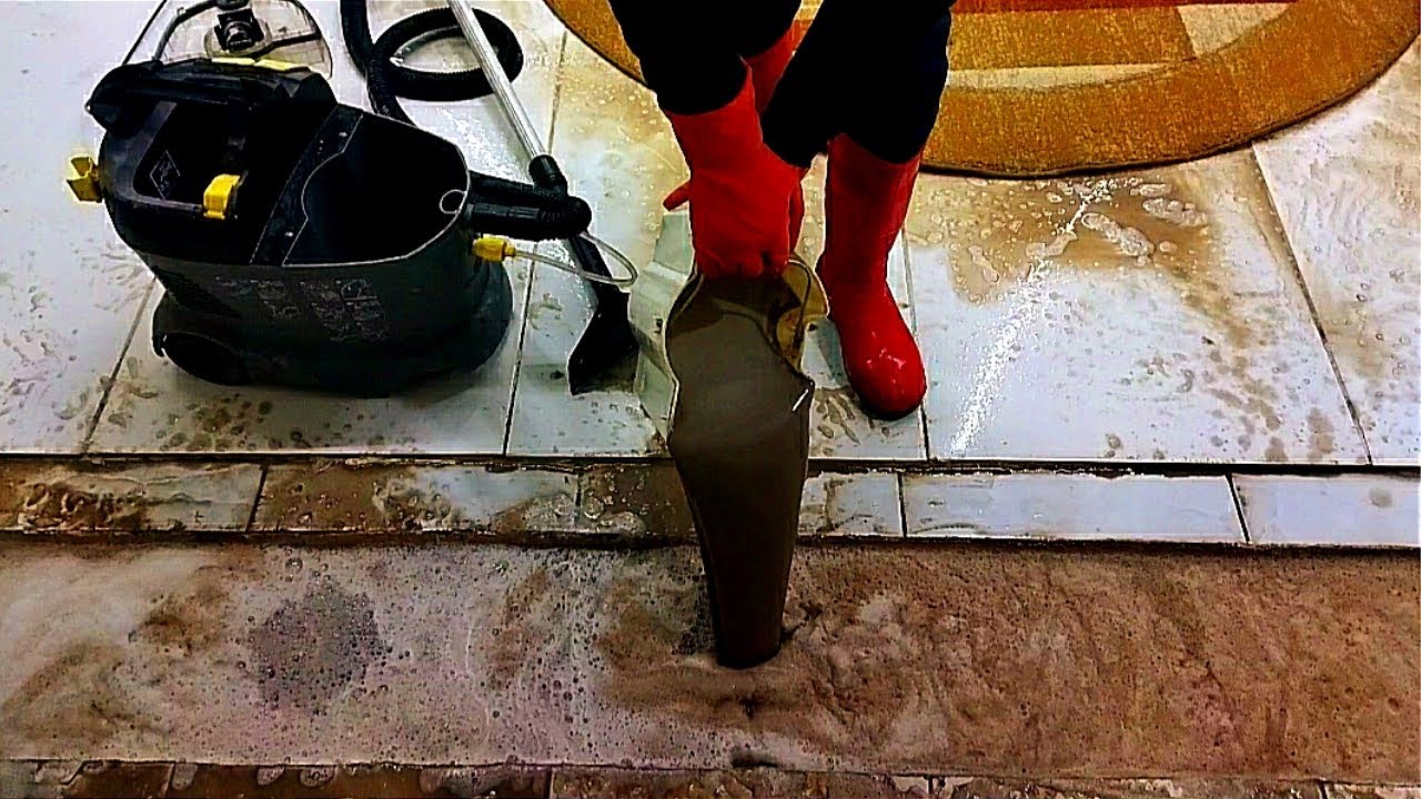 Heavily soiled pleasant carpet cleaning satisfying rug cleaning ASMR ...