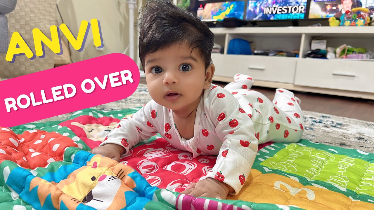 Anvi just rolled over for the first time | Nadhira vlog Tamil | Australia Tamil vlog - YouTube