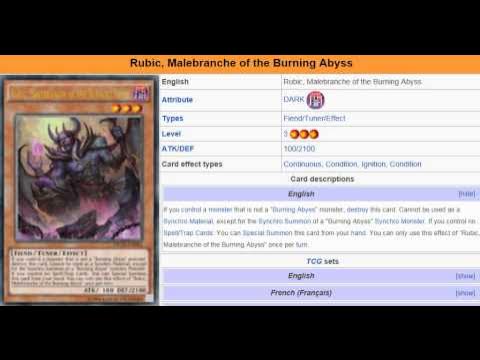 YuGiOh101: Card Review: Rubic, Malebranche of the Burning Abyss - YouTube