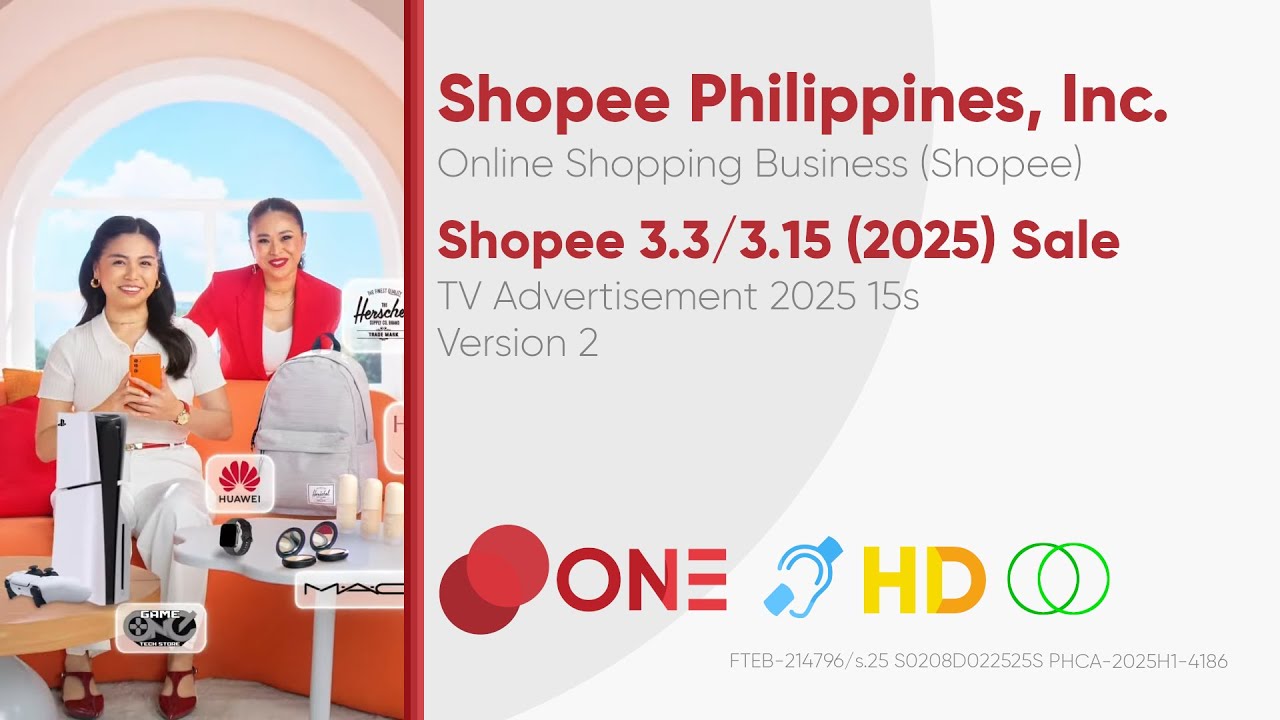 Shopee 3.3/3.15 (2025) Sale TV Ad 2025 15s (Philippines, Version 2) [CC ...