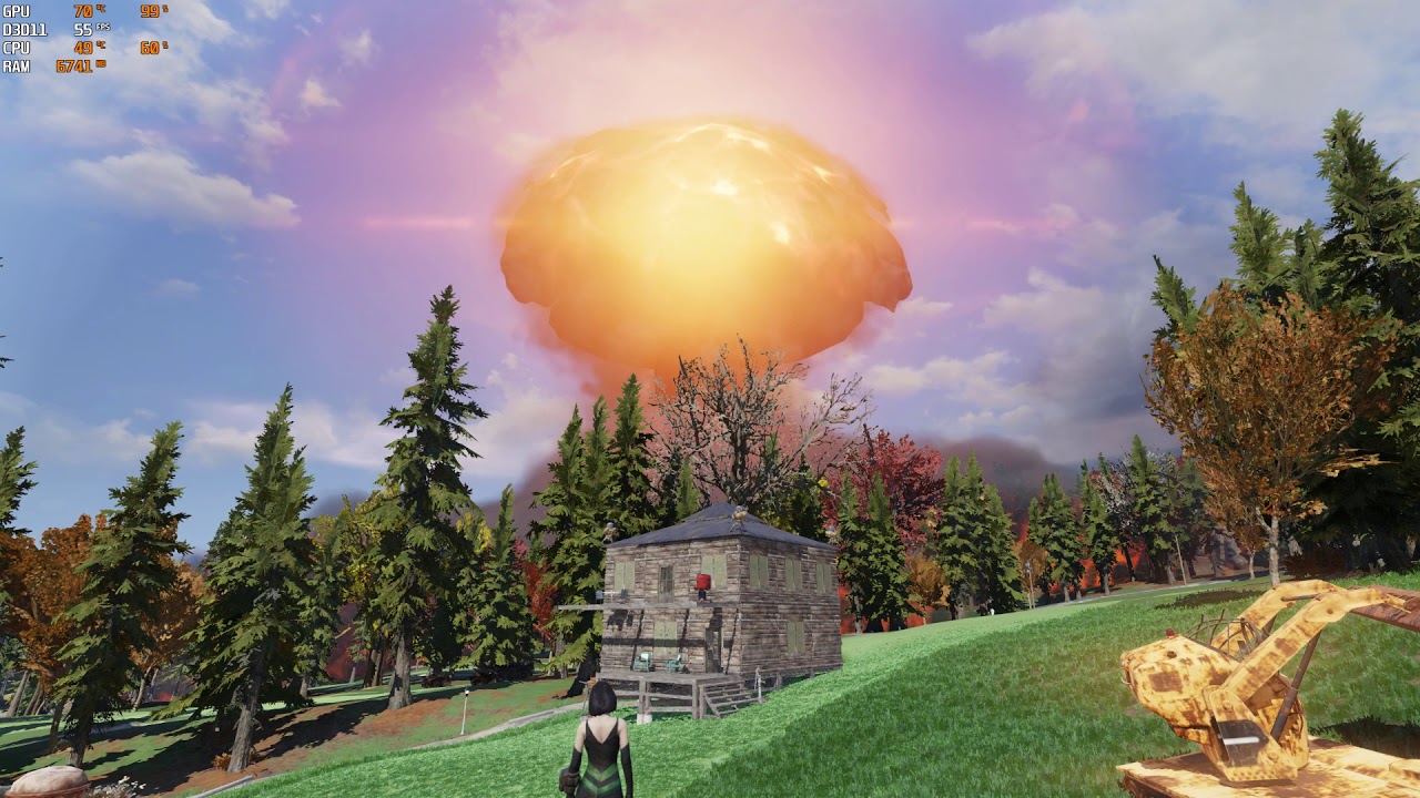 Fallout 76 Nuke goes off right outside my CAMP - YouTube