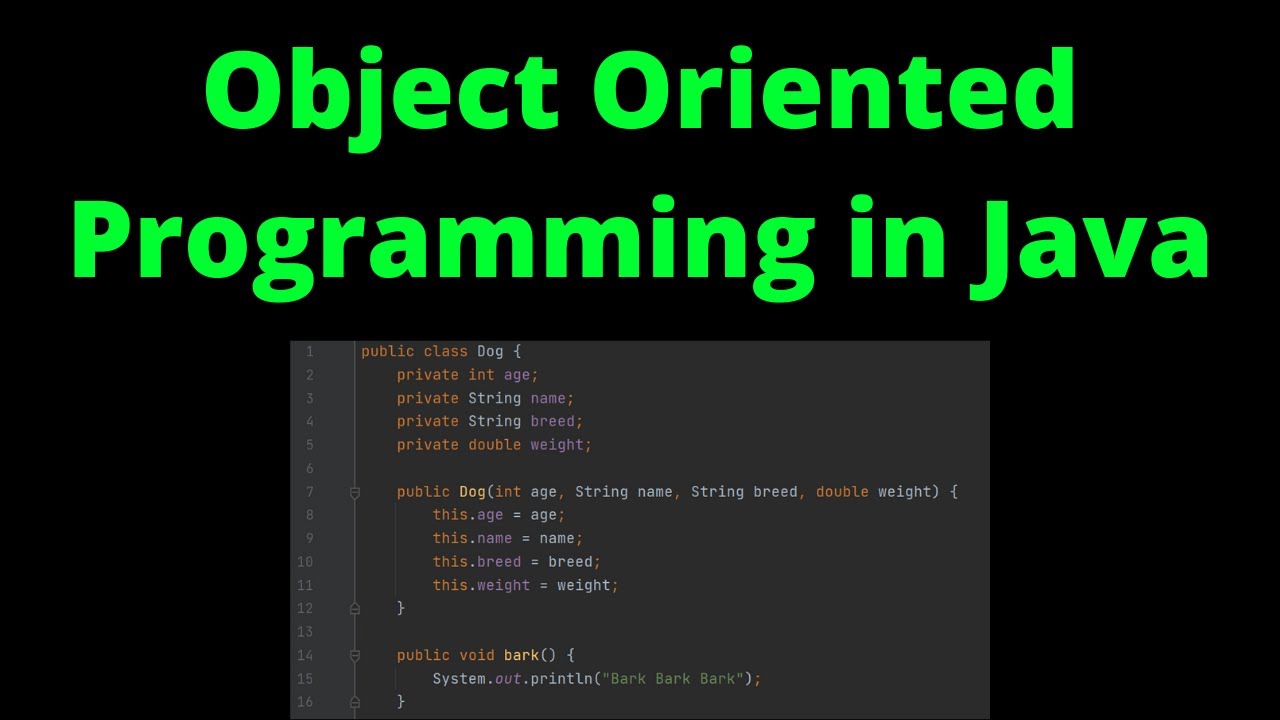 Intro to Object Oriented Programming in Java - YouTube