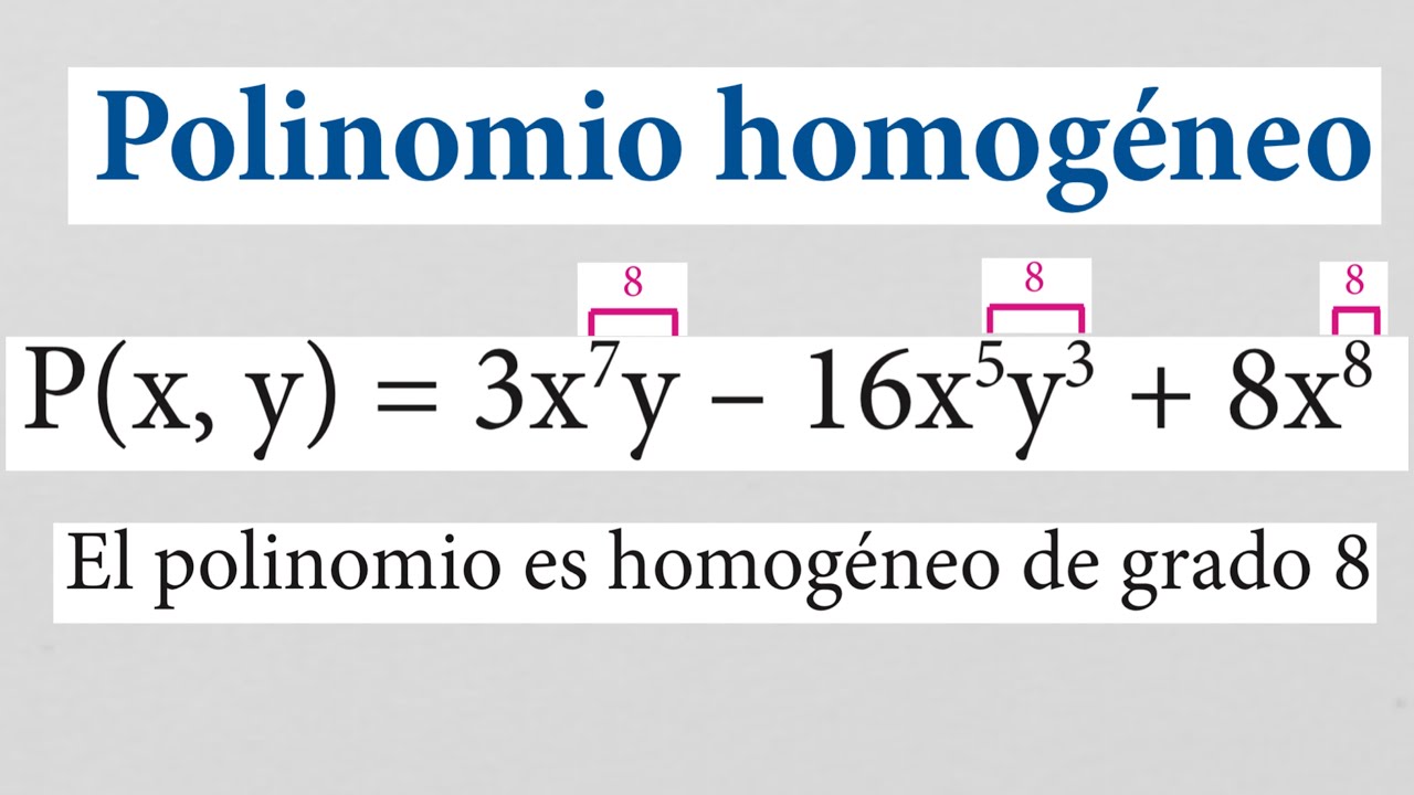 Polinomio homogeneo, primero de secundaria - YouTube