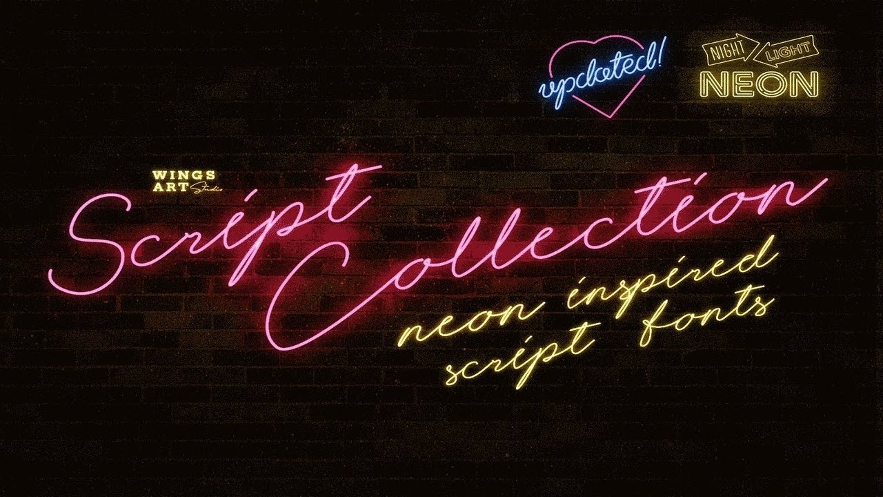 Night Light: The Neon Script Fonts Font Free Download - YouTube