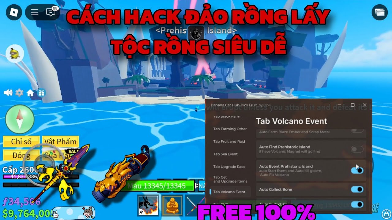 Hướng dẫn hack blox fruits delta x vng auto treo đảo farm núi lửa lấy ...