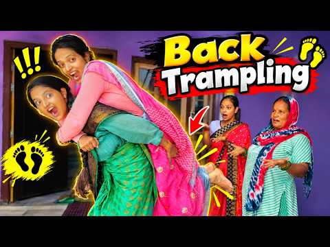 Heavy Weight Back Trampling Challenge 😱😂 | #weightlifting 