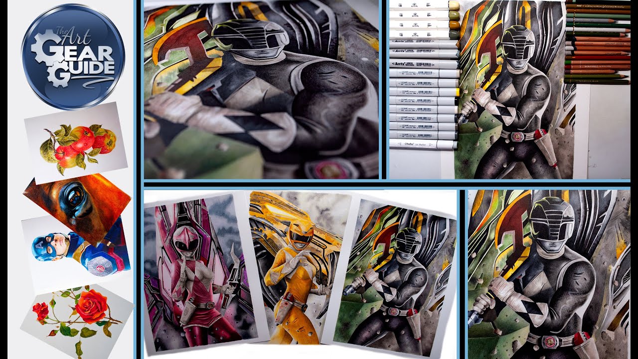 Black Power Ranger Speed Drawing | Mighty Morphin Power Rangers | Power ...