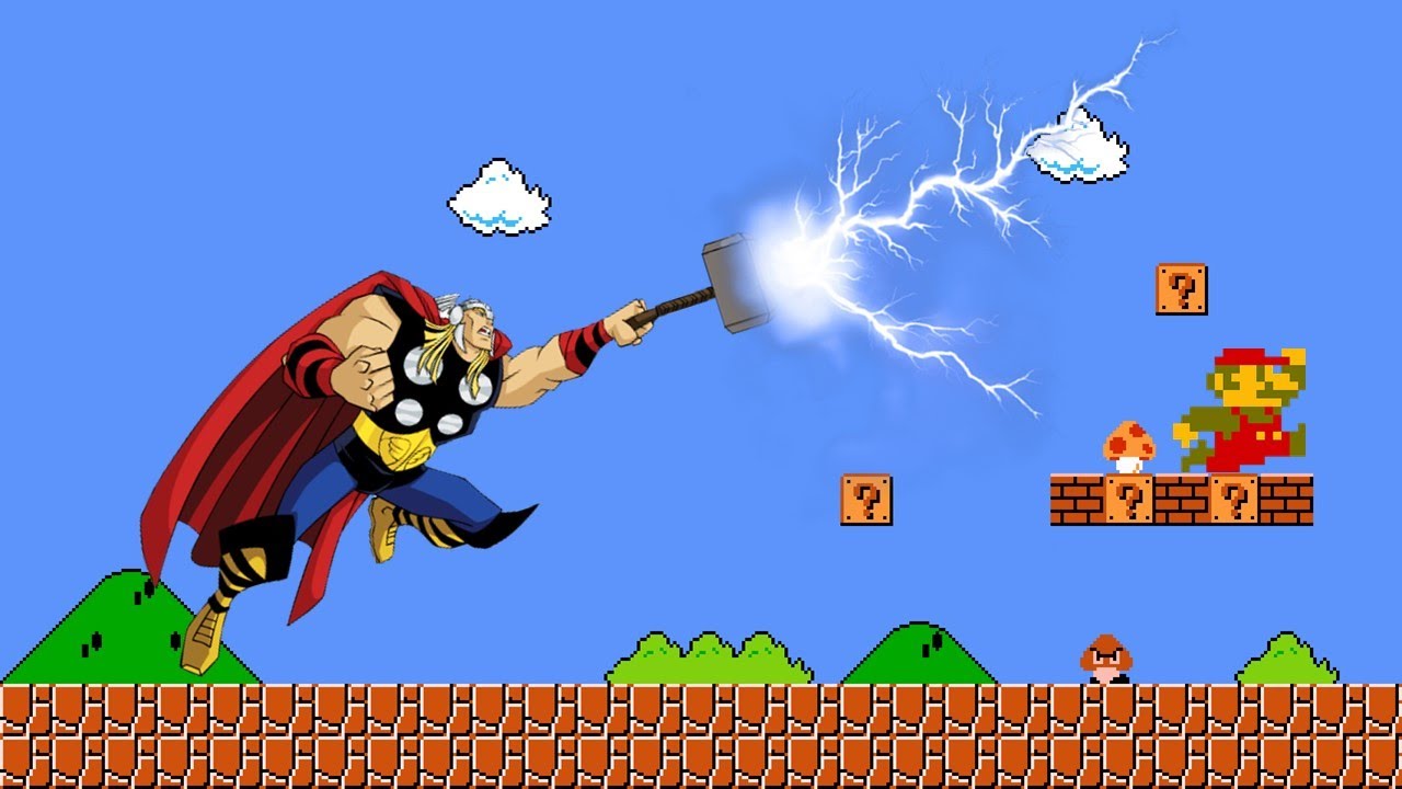 👨‍🚒 MARIO VS THOR ⚒️ THOR VS MARIO 💪 Thor Game 🤼 Super Mario in Mario ...
