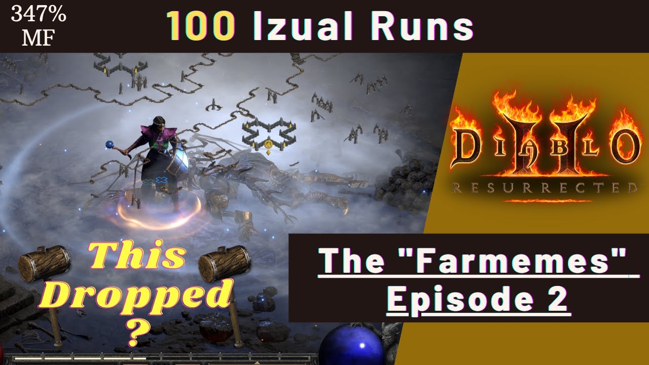 100 Izual Runs | Diablo 2 Resurrected: Loot Highlight "Farmemes" - YouTube
