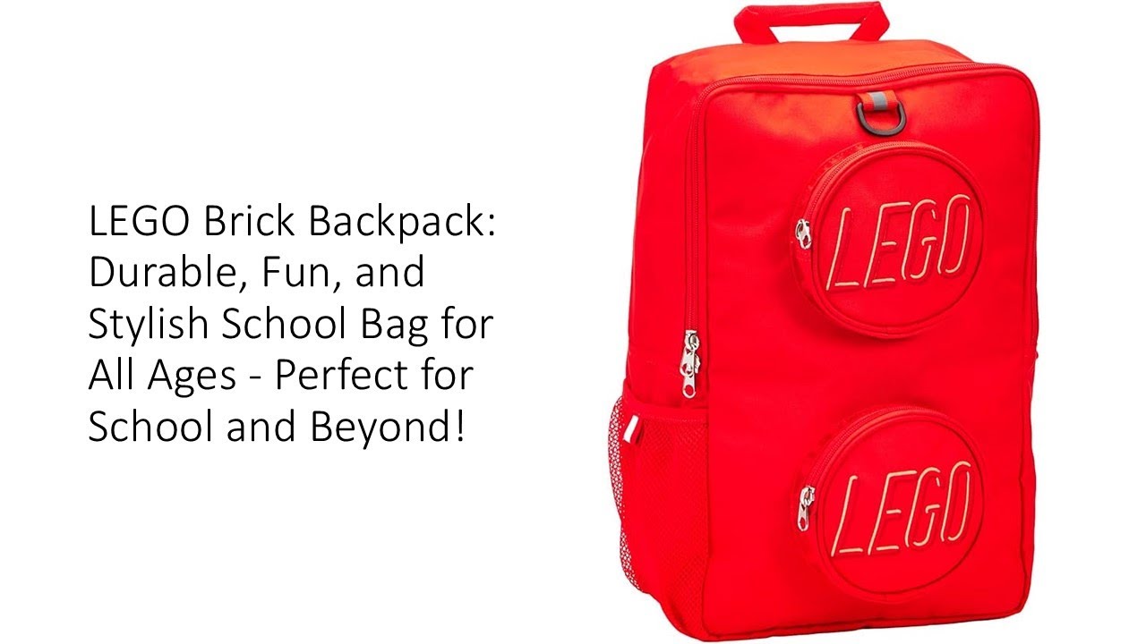 LEGO Brick Backpack: Durable, Fun and Stylish School Bag for All Ages ...