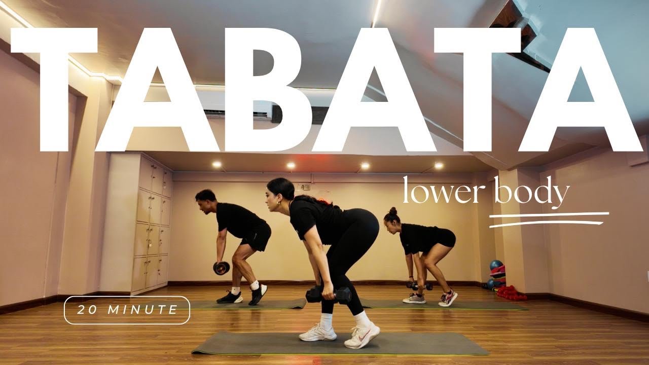 20 Minute Tabata Lower body workout with Warmup - YouTube