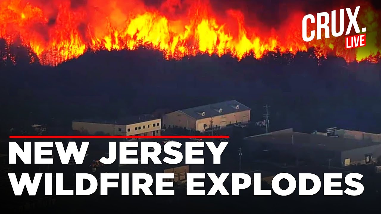 New Jersey Wildfire LIVE | Ocean County Fire | Fast Moving Blaze Burns ...