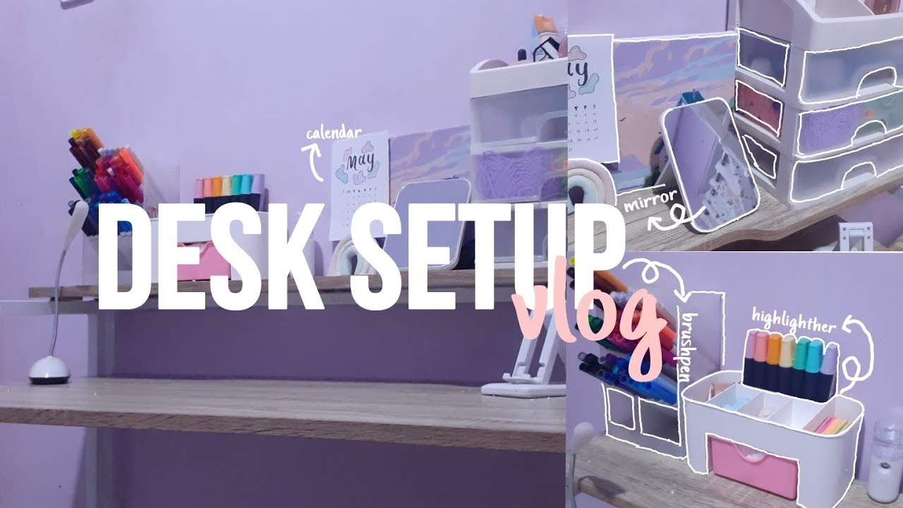 desk setup vlog| desk makeover 2023 - YouTube