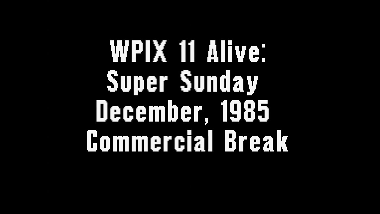 WPIX 11 Alive: December, 1985 Commercial Break - YouTube