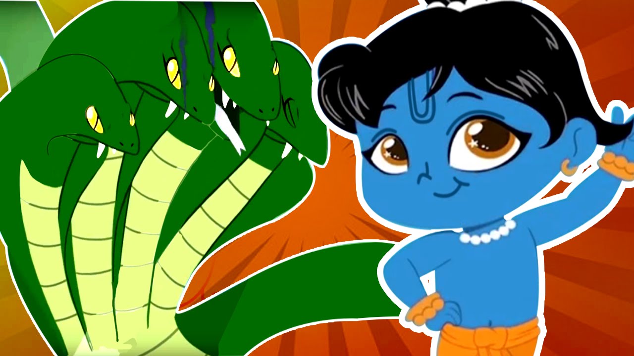 Young Krishna And Kaliya - Adventures Of Little Krishna - Bulbul Apps ...