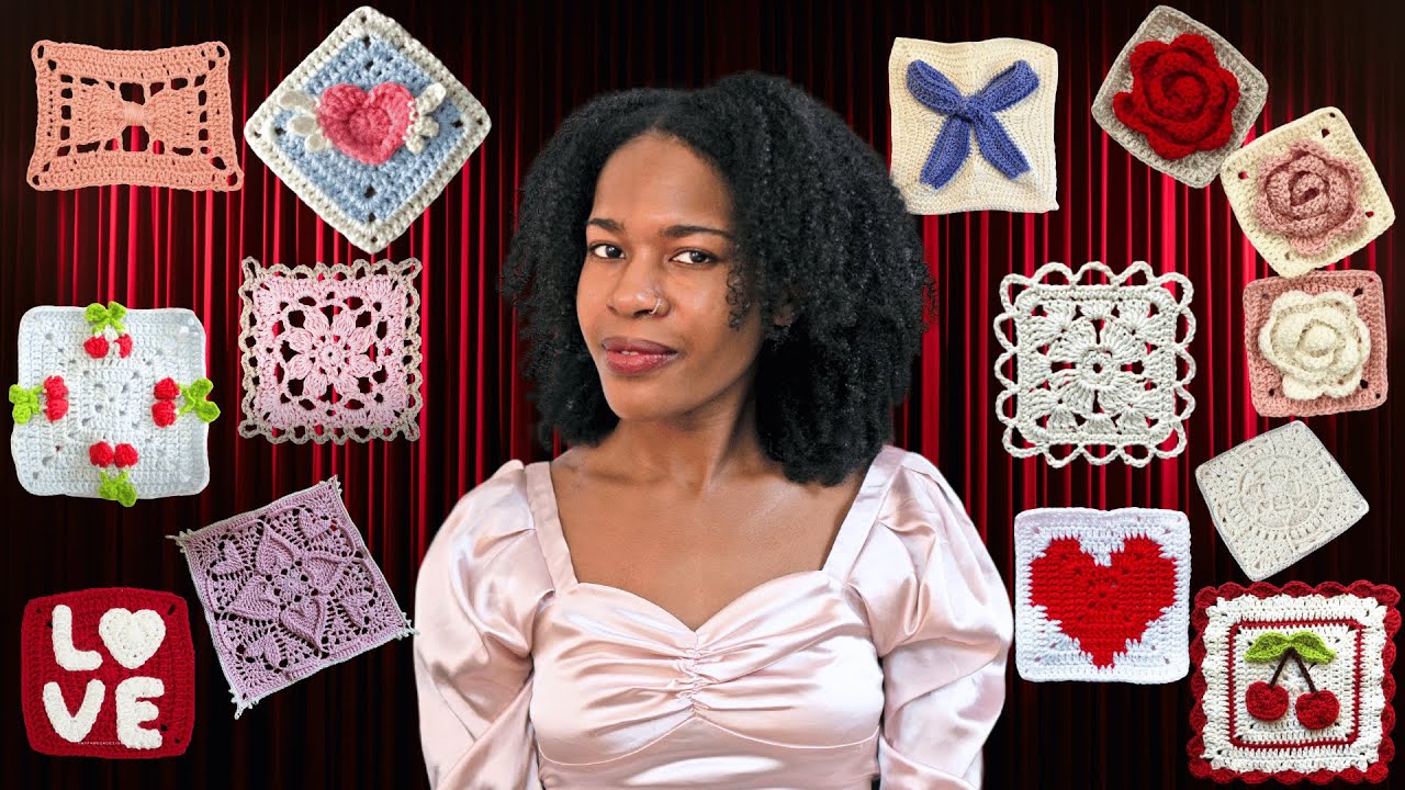 25 FEMININE / COQUETTE AESTHETIC Granny Squares Crochet Patterns - YouTube