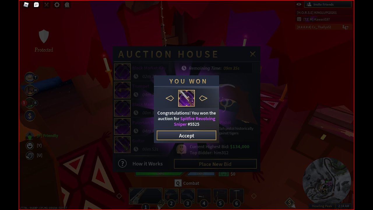 Bidding for Spitfire Revolving Sniper (Best Weapon) Wild West Roblox ...