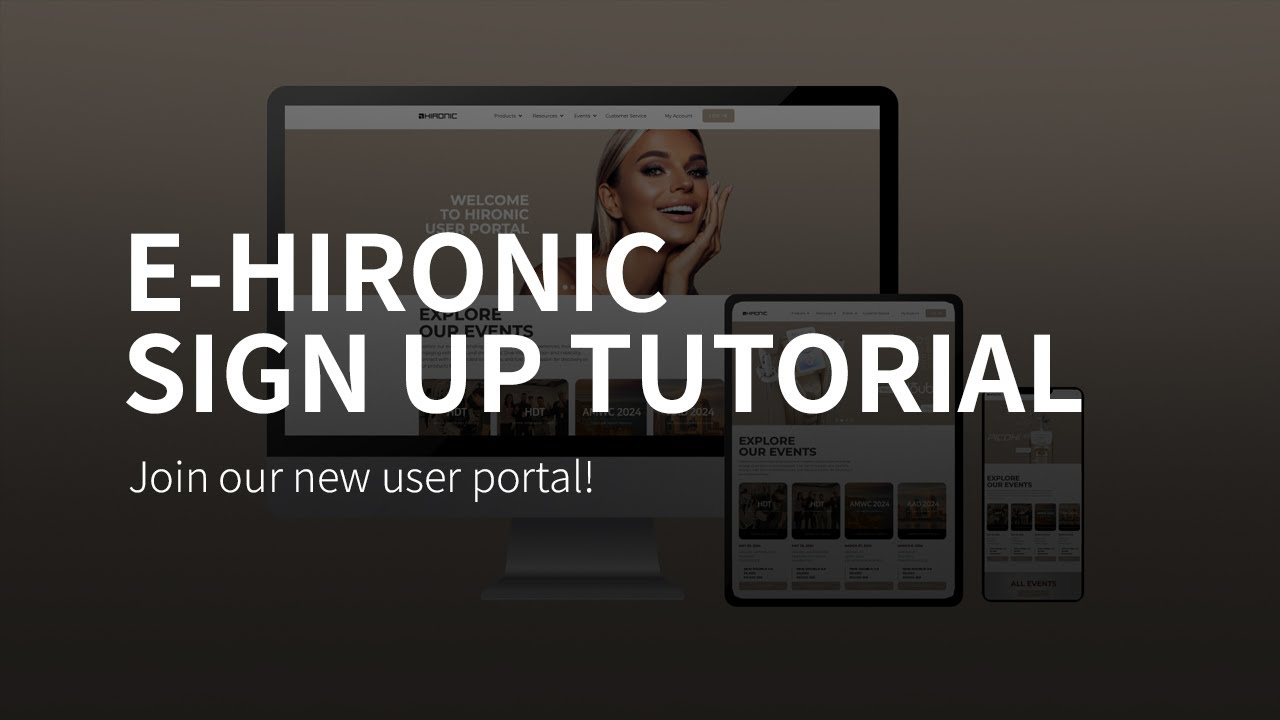 e-Hironic Sign Up Tutorial (HIRONIC User Portal) - YouTube