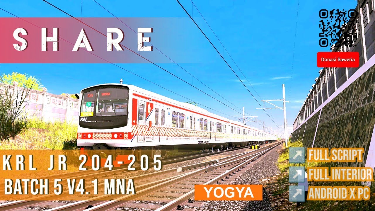 KRL JR 204-205 Batch 5 MNA V 4.1 || Palur - Solo Balapan || JR 205 ...