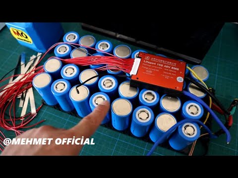 48V 12300 Mah lifepo4 pil takımı 16s 60A BMS nasıl yapılır?