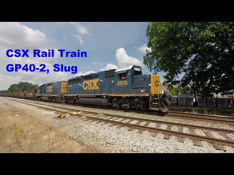 CSX Rail Train Almost Empty with Slug Mother / Slug Set- 6915, 2342 - YouTube